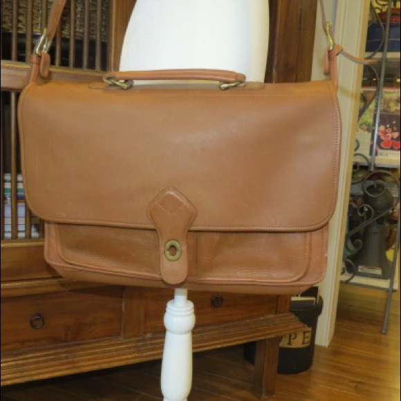 Tannery West | Bags | Tan Leather Crossbody Brief Case | Poshmark